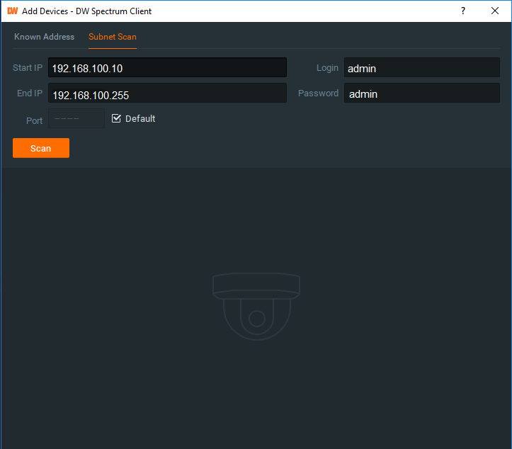 DW Spectrum - Adding Devices Manually – Digital Watchdog Knowledge Base