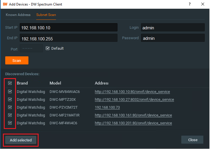 DW Spectrum - Adding Devices Manually – Digital Watchdog