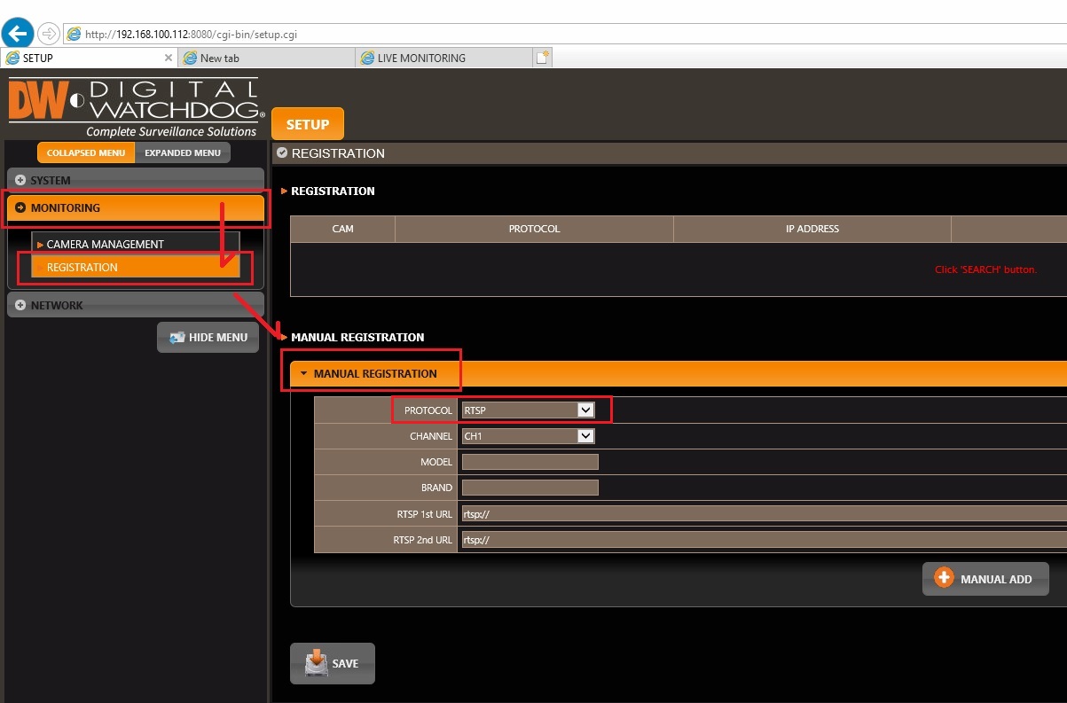 HD Spot Module - Adding Cameras with the Web Client – Digital Watchdog