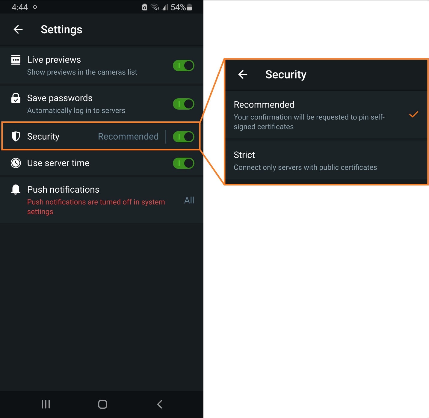 DW Spectrum Mobile SSL Certificate Notification – Digital Watchdog