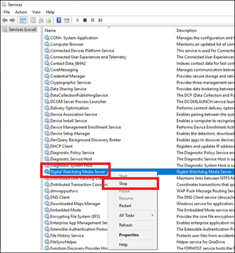 DW Spectrum - Resolving Corrupted Database Index – Digital Watchdog